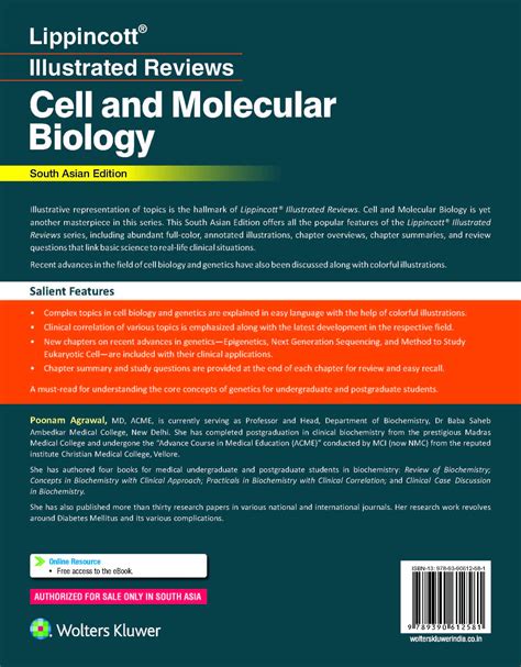 Lippincott Illustrated Reviews Cell And Molecular Biology SAE By Dr Poonam Agrawal Doctors