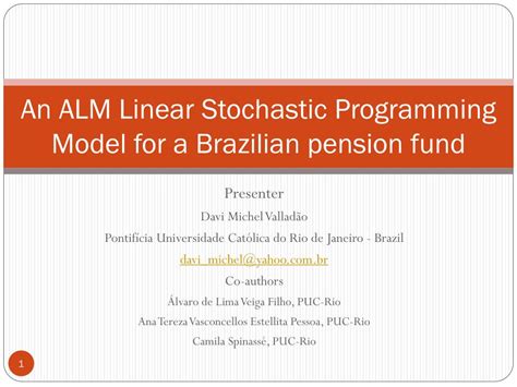 ppt an alm linear stochastic programming model for a brazilian