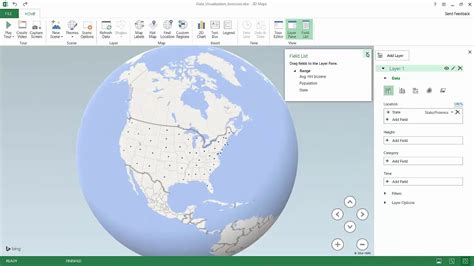 18 Creating Geospatial Power Map Data Visualization In Excel Tutorial Youtube