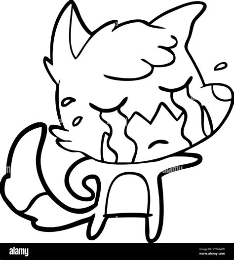 Crying Fox Cartoon Stock Vector Image And Art Alamy