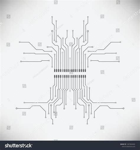 Circuit Board Cpu Microprocessor Data Transfer Stock Vector Royalty Free 1407804002 Shutterstock
