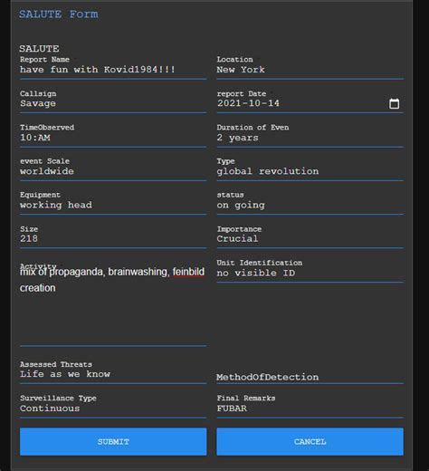 Github Freetakteam Freetakhub Forms Salute Create A Salute Report In Freetak Server