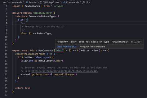 Tiptap Producing Typescript Errors During Type Checking · Issue 3579