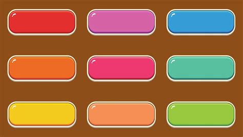 Premium Vector Colored Buttons Set For Website And Ui Blank Template Of Web Buttons