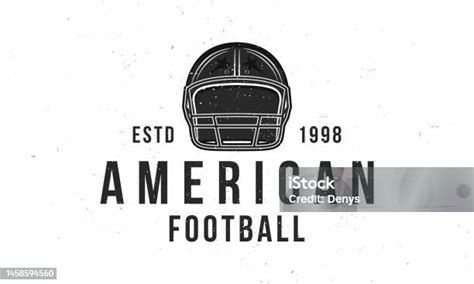 미식 축구 로고입니다 헬멧이 있는 축구 로고 템플릿입니다 흰색 배경에 격리된 미식축구 헬멧 벡터 엠블럼 템플릿 Championship에 대한 스톡 벡터 아트 및 기타 이미지