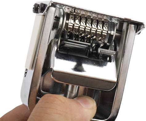 7 Digit Automatic Numbering Machine Self Inking Auto Jump Metal Number