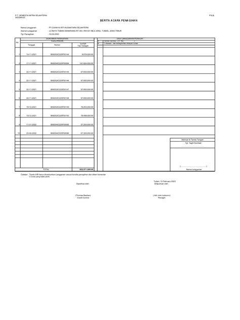 Form Piutang Cahaya Inti 16 03 2023 Pdf
