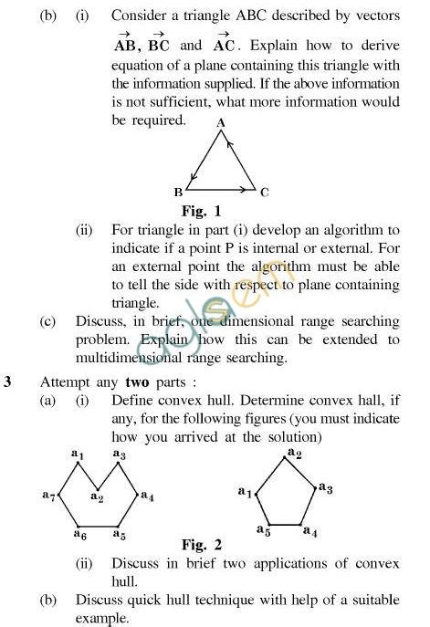 aktu b tech question paper cs 042 computational geometry