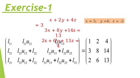 L05 Lu Factorization And Solution Of System Of Equationspptx