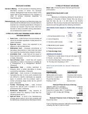 Relevant Costing Pdf RELEVANT COSTING Decision Making It Is The Process Of Choosing Among