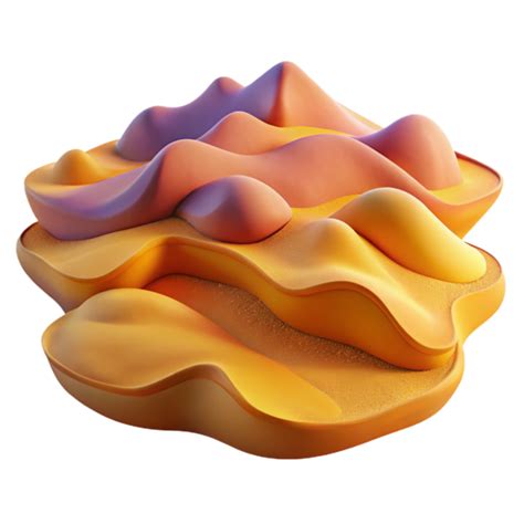 Abstract 3d Render Layered Organic Forms 55924857 Png