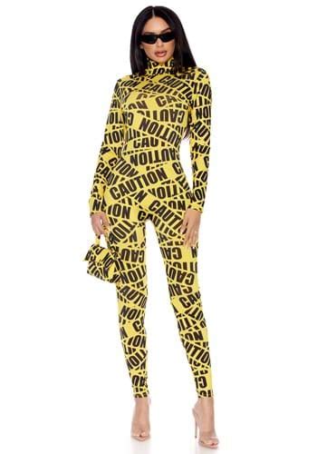 Sexy Caution Tape Womens Costume