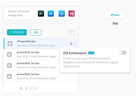 IOS Entitlements LambdaTest
