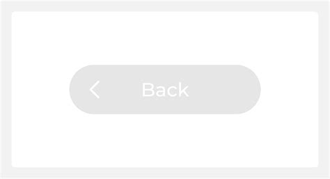 Inactive Back Button Ui Element Template Editable Isolated Vector