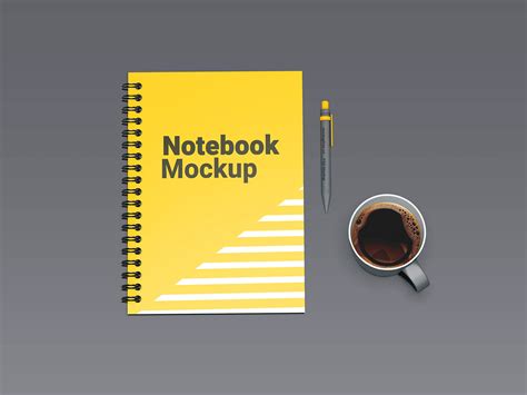 Free Spiral Binding Notebook Mockup Psd Set Good Mockups