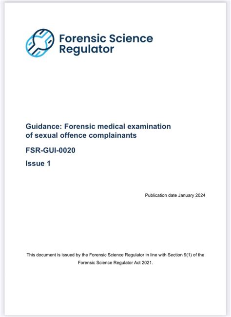 Latest Guidance From The Forensic Science Regulator January 2024 The