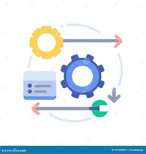 Stylish Devops Tool Icon Stock Illustration Illustration Of Technology 351630849