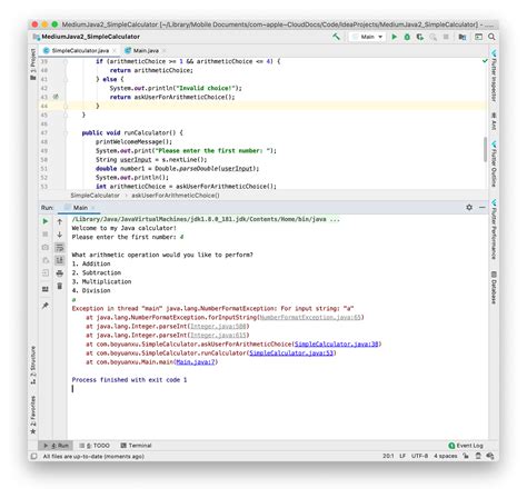 Java 2j Building A Simple Calculator Using Try Catch To Gracefully