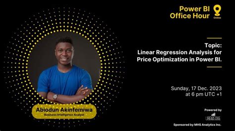 Urbizedge Limited On Linkedin Power Bi Office Hour 153 Linear Regression Analysis For Price