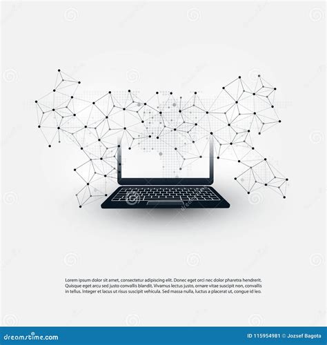 Abstract Cloud Computing And Global Network Connections Concept Design