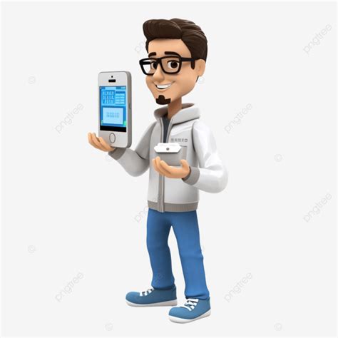 Internet Of Things Programmer 3d Character 3d App Application Png