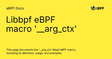 libbpf ebpf macro arg ctx ebpf docs