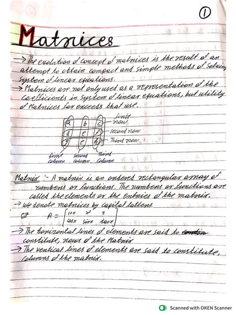 Matrix Notes Pdf