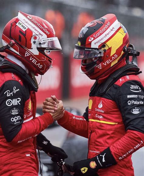 Charles Leclerc Carlos Sainz Silverstone 2022 Ferrari F1 Formula 1
