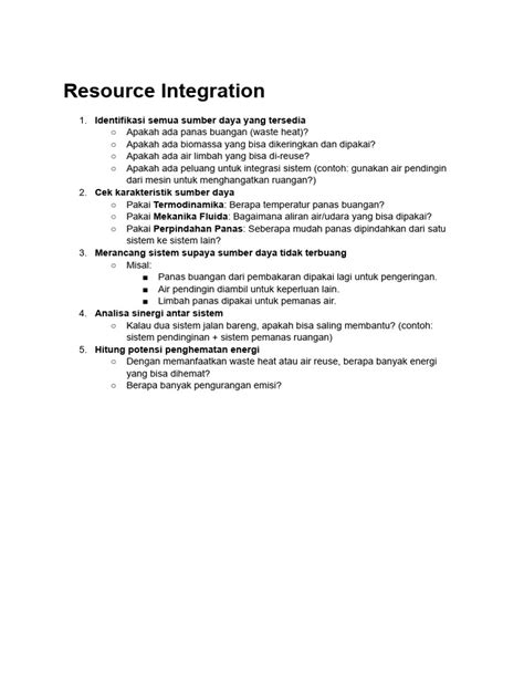 Resource Integration Pdf