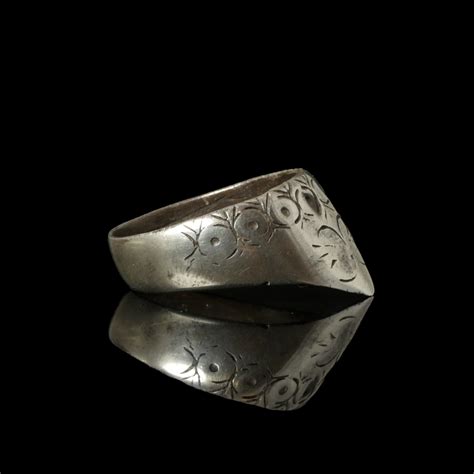 Medieval Silver Archer Thumb Ring