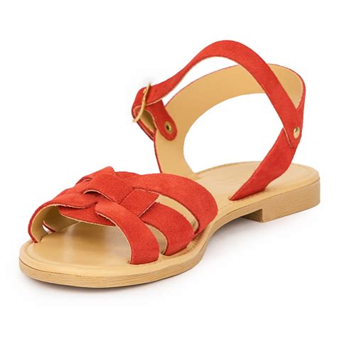 Sandale Dama Din Piele Naturala Rosie 15532 Superlativero