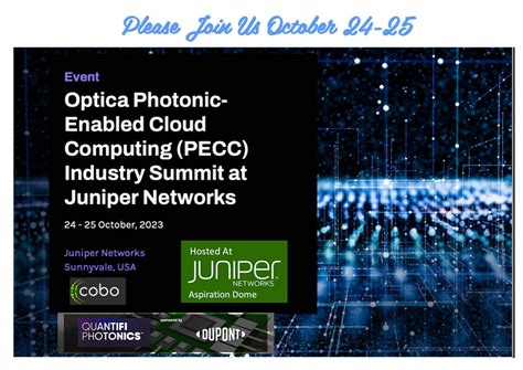 Ipronics Programmable Photonics On Linkedin Optica Photonic Enabled Cloud Computing Pecc