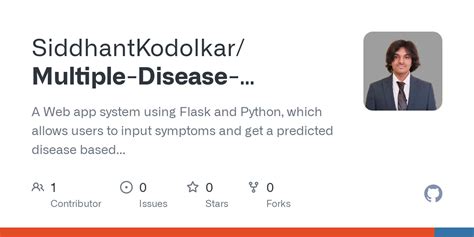 Github Siddhantkodolkarmultiple Disease Prediction A Web App System Using Flask And Python