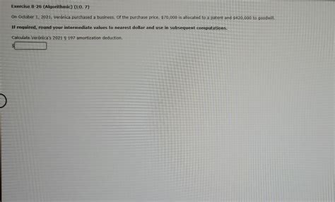 Solved Exercise Algorithmic LO On October Chegg Com