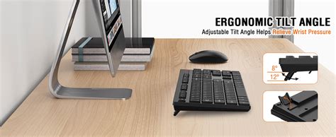 Wireless Keyboard And Mouse Combo Edjo Silent Full Size Cordless Usb Keyboard Mouse
