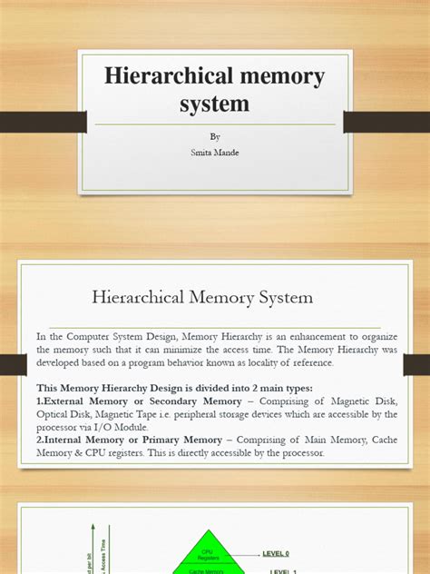 unit 6 hierarchical memory system pdf computer data storage