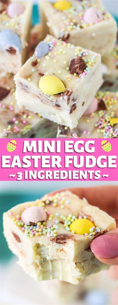 Mini Egg Easter Fudge • Domestic Superhero