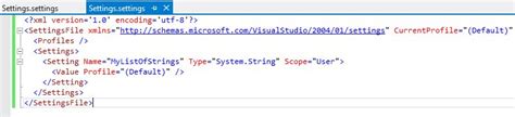 C How To Save A List On Settings Default Stack Overflow