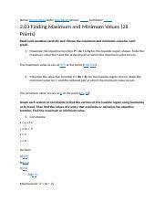 Finding Maximum And Minimum Values Graphs Constraints And Course Hero