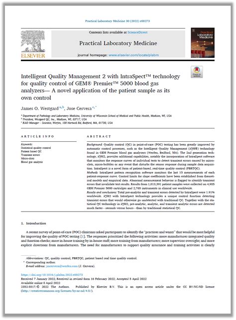 Westgard教授最新研究进展：pbrtqc Werfen In China