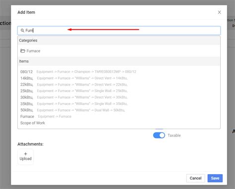 adding items to the project