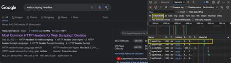 how to grab headers and cookies for web scraping