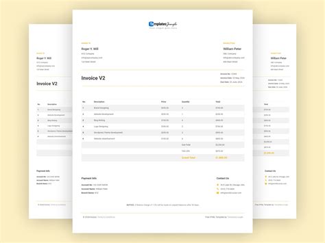 Invoice V4 Free Bootstrap 5 Html Invoice Template