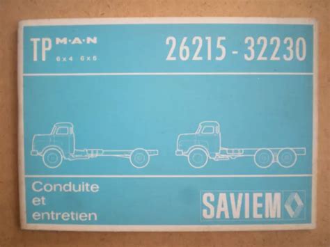 Renault Saviem Tp Man 26215 32230 Manuel De Bord 1974 Camion Eur 9 00 Picclick Fr