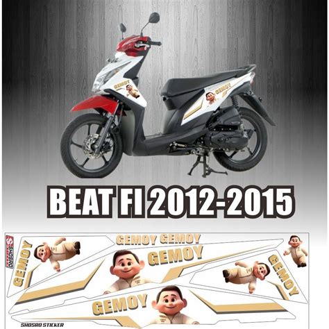 Motip Stickers Viral Anime Gemoy Lis Motor Honda Beat Fi 2012 2015