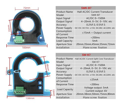 3 Phase Current Sensor Current Transducer Hall Effect Current Transmitter Current 4 To 20mA