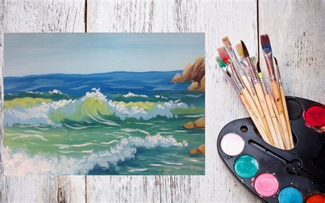 Видео урок Морские волны гуашью Рисуем с Dari Art Методы покраски Уроки рисования