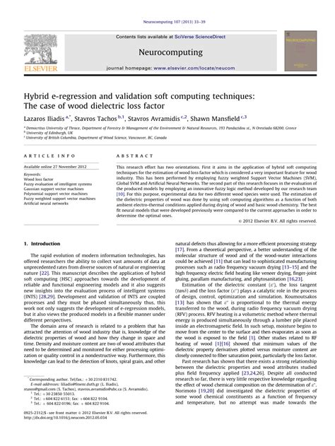 pdf hybrid e regression and validation soft computing techniques the case of wood dielectric