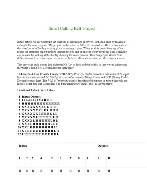 Smart Calling Bell Project Pdf Rectifier Logic Gate