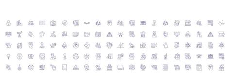 Business Intelligence Line Icons Signs Set Design Vector Image